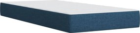 Box spring postel s matrací modrá 100 x 200 cm textil 3285115