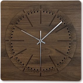 "Chrono" Dřevěné hodiny 40x40 cm provedení povrchu: dub