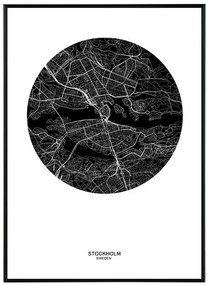 Stockholm map - 50x70 cm Obraz