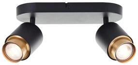 Brilliant - LED Bodové svítidlo COVELO 2xGU10/5W/230V černá/zlatá G04913/86