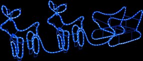vidaXL Vánoční dekorace sobi a sáně venkovní 576 LED diod [329812] Barva: Vícebarevný