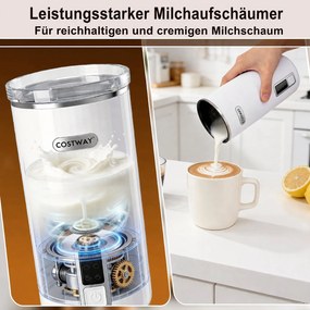 Costway Elektrický napěňovač mléka 6 v 1, objem 250 ml