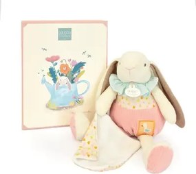 Doudou Dárková sada růžová Králíček Ciboulette s dečkou 28 cm / od 0 m