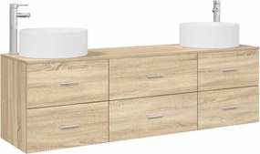 Sada koupelnového nábytku 3 ks Dub sonoma 49,5 x 44,5 x 65,5 cm 3405941