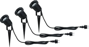 P 98897 Outdoor LED svítidlo - zápich do země IP44 3x3,5W GU10 černá - PAULMANN