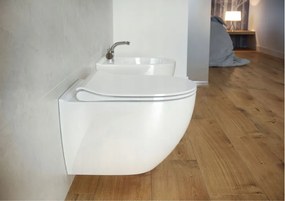 Cersanit ZEN - závěsná wc mísa CleanOn s pomalu padajícím sedátkem, bílá, S701-428