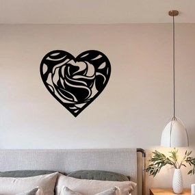 dřevo života Dřevěné srdce - LOVE Barevný vzor: Černá, Rozměry (cm): 60x57