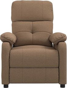 Polohovací křeslo hnědé textil 289666