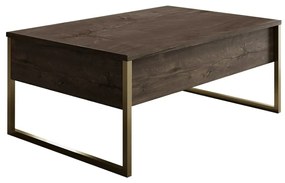 Konferenční stolek Luxe Walnut and Gold