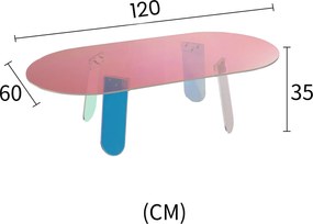 Konferenční stolek Modig 120 cm vícebarevný
