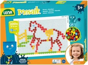 LENA Mozaika velká hladká / 200 dílků / od 3 let