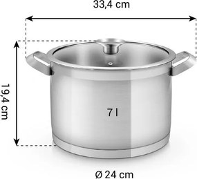 TESCOMA Hrnec GRADIUS s poklicí ø 24 cm, 7,0 l