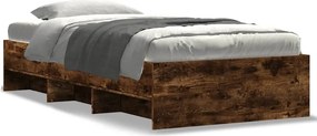 Rám postele bez matrace kouřový dub 90x200 cm kompozitní dřevo 3295678
