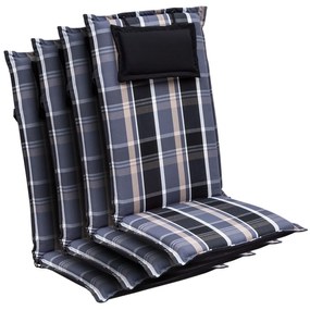 Elbe, čalouněná podložka, podložka na židli, podložka na vyšší polohovací křeslo, na zahradní židli, dralon, 50 × 120 × 8 cm, 4 x čalounění