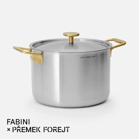 Fabini Hrnec FABINI & Forejt, ø 24 cm (7 l) - Nerezový beznýtový hrnec z vícevrstvé nerezové oceli s poklicí