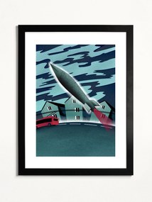 Ondrej Časnocha | Raketa Rám: Černý, Velikost: 30 x 20 cm