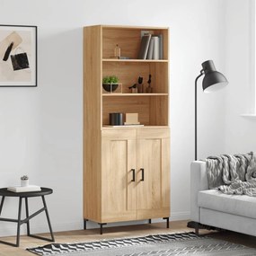 Skříň highboard dub sonoma 69,5 x 34 x 180 cm kompozitní dřevo 3189960