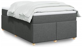 Box spring postel s matrací tmavě šedá 120x200 cm textil 3285367