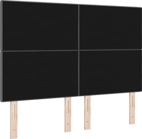 Výškově nastavitelné čelo postele Tmavě šedá 144 cm textil 3337822