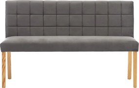 Lavice 140 cm šedá samet 288576