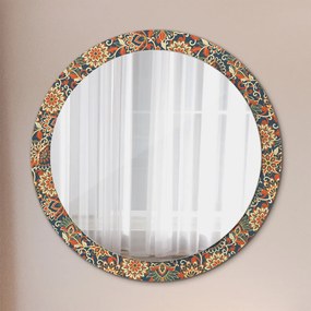Kulaté dekorativní zrcadlo Ilustrace květu fi 90 cm