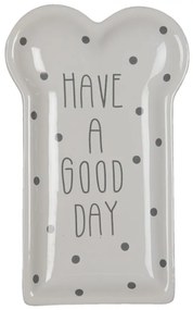 Keramický talíř Good day – 10x17x2 cm