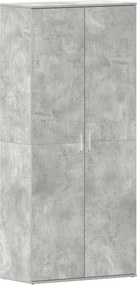 Skříň na obuv 80 x 39 x 178 cm Kompozitní dřevo Betonově šedá 3333869