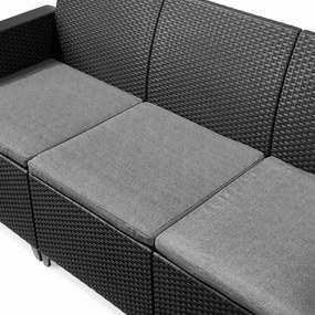 KETER ELODIE 3 SEATER Set zahradní s úložným stolem, grafit/šedá 17212057