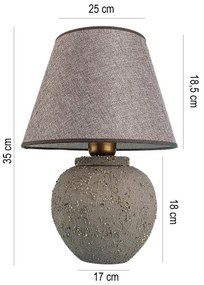 Stolní lampa RAMZES 1xE27/40W/230V hnědá