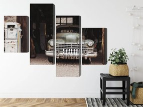 Vícedílný obraz Staré Auto Ve Stylu Vintage Nedostatek Nedostatek Plátno Canvas 80x50