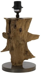 Hnědá dřevěná základna k lampě Sapri natural - Ø 18*30-40 cm / E27