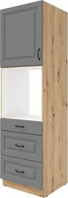 STILO ad | vysoká skříňka 60 DPS-210 3S 1F na vestavnou troubu | 60 cm | UNI dvířka | artisan/šedá