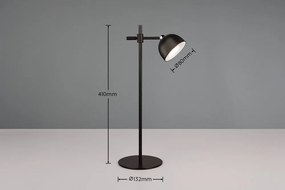 Stmívatelná černá LED stolní lampa s klipem (výška 41 cm) Maxima – Reality