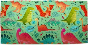 Sablio Ručník Dinosauři v trávě - 70x140 cm