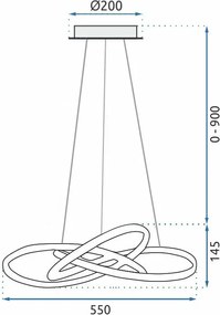 Toolight - LED stropní svítidlo + dálkový ovladač APP393-CP, chromová, OSW-06909