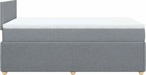 Box spring postel s matrací světle šedá 120x190 cm textil 3289688