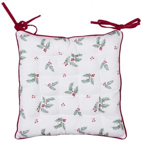 Podsedák na židli s výplní Holly Christmas s jelenem – 40x40x4 cm
