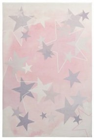 Dětský koberec Stars 410 pink 160 x 230 cm