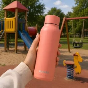 Quokka Solid broskvová / Nerezová termoláhev / 510 ml / dvouplášťová