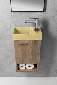 Sapho Piccolino umývátko 30,8 x 10 x 17 cm s otvorem pro baterii vpravo bez přepadu beton žlutá PK30522