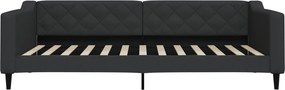 Válenda s přistýlkou černá 100 x 200 cm textil 3197433