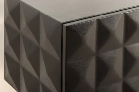 Designový závěsný TV stolek Ladarius 160 cm černé mango