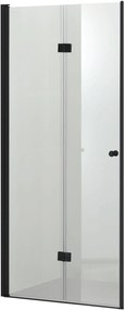 Hagser Carla sprchové dveře 100 cm skládací černá matný/průhledné sklo HGR18000021