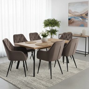 Designové křeslo, hnědá Velvet látka, VERIO NEW