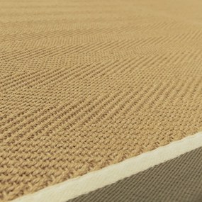 Khaki/v přírodní barvě oboustranný/ručně tkaný jutový koberec 120x170 cm Bordo Herringbone Khaki – Asiatic Carpets