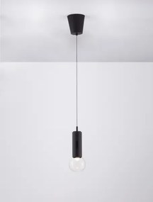 LED stmívatelný černý moderní lustr Chronos