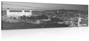 Obraz večer v Bratislavě v černobílém provedení Varianta: 150x50