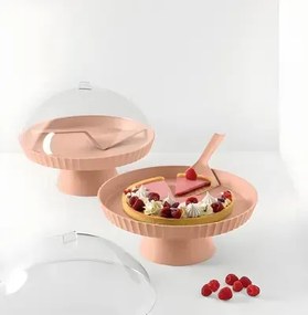 BlimPlus Alzata Agora pink sand / Dortový podnos s poklopem / O 30 cm