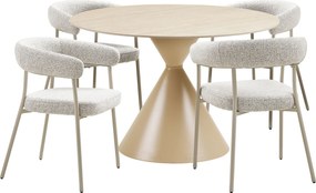 House Nordic Jídelní set stolu ANNECY a 4 židlí TRIVIO 7771014-S
