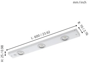 Eglo 93706 - LED bodové svítidlo KOB 3xLED/2,3W/230V